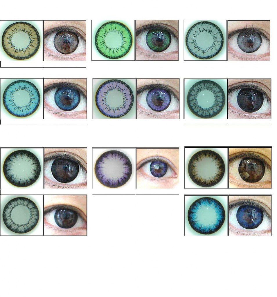 Pupilentes de colores - Imagui